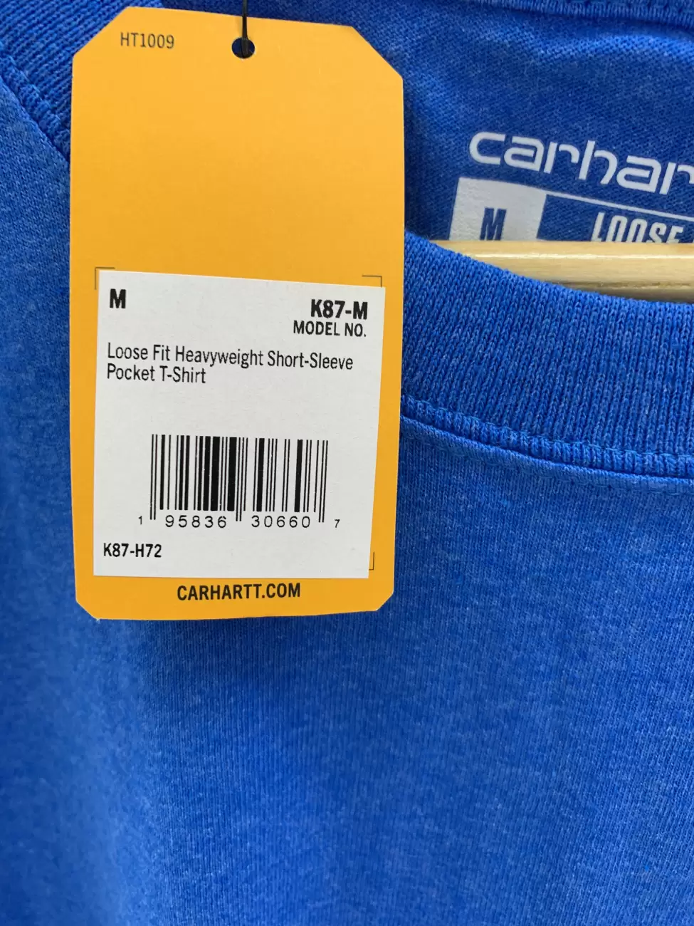 33392 - Carhartt Marine Blue Loose Fit Heavyweight Short Sleeve Pocket ...