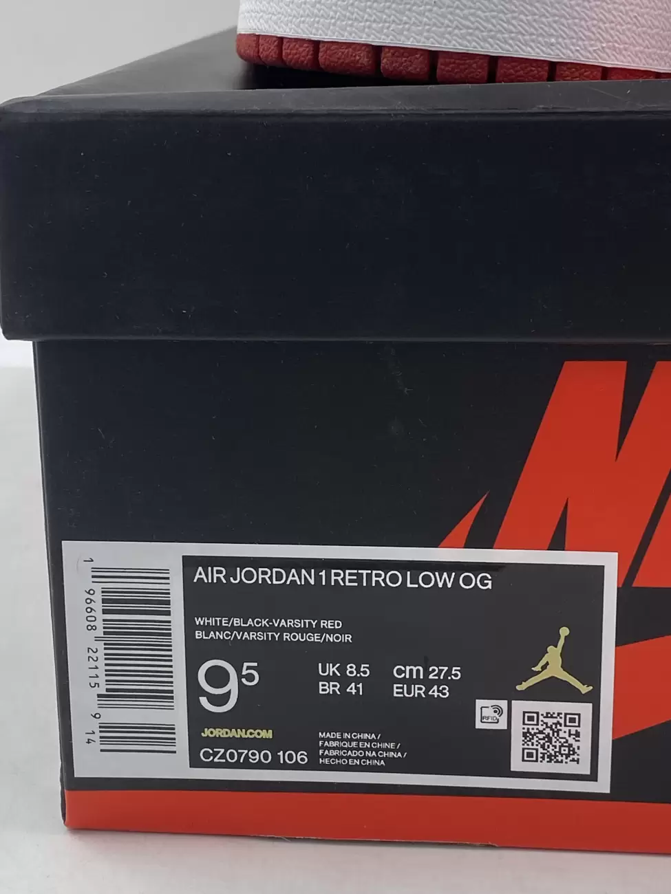 34705 - Jordan 1 Retro Low OG Black Toe (2023) | Item Details - AfterMarket