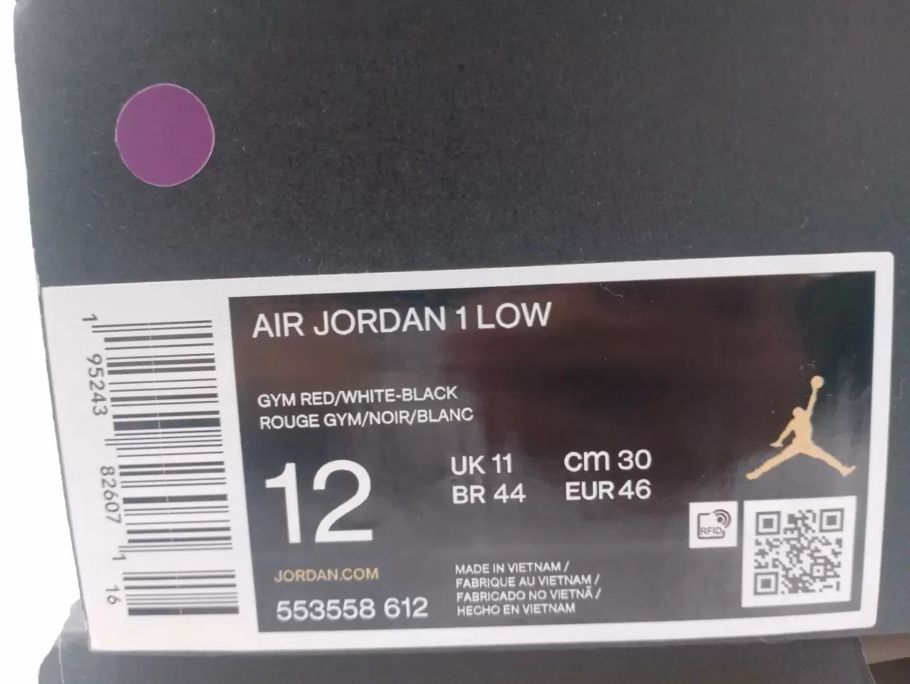 35515 - Jordan 1 Low Bred Toe | Item Details - AfterMarket