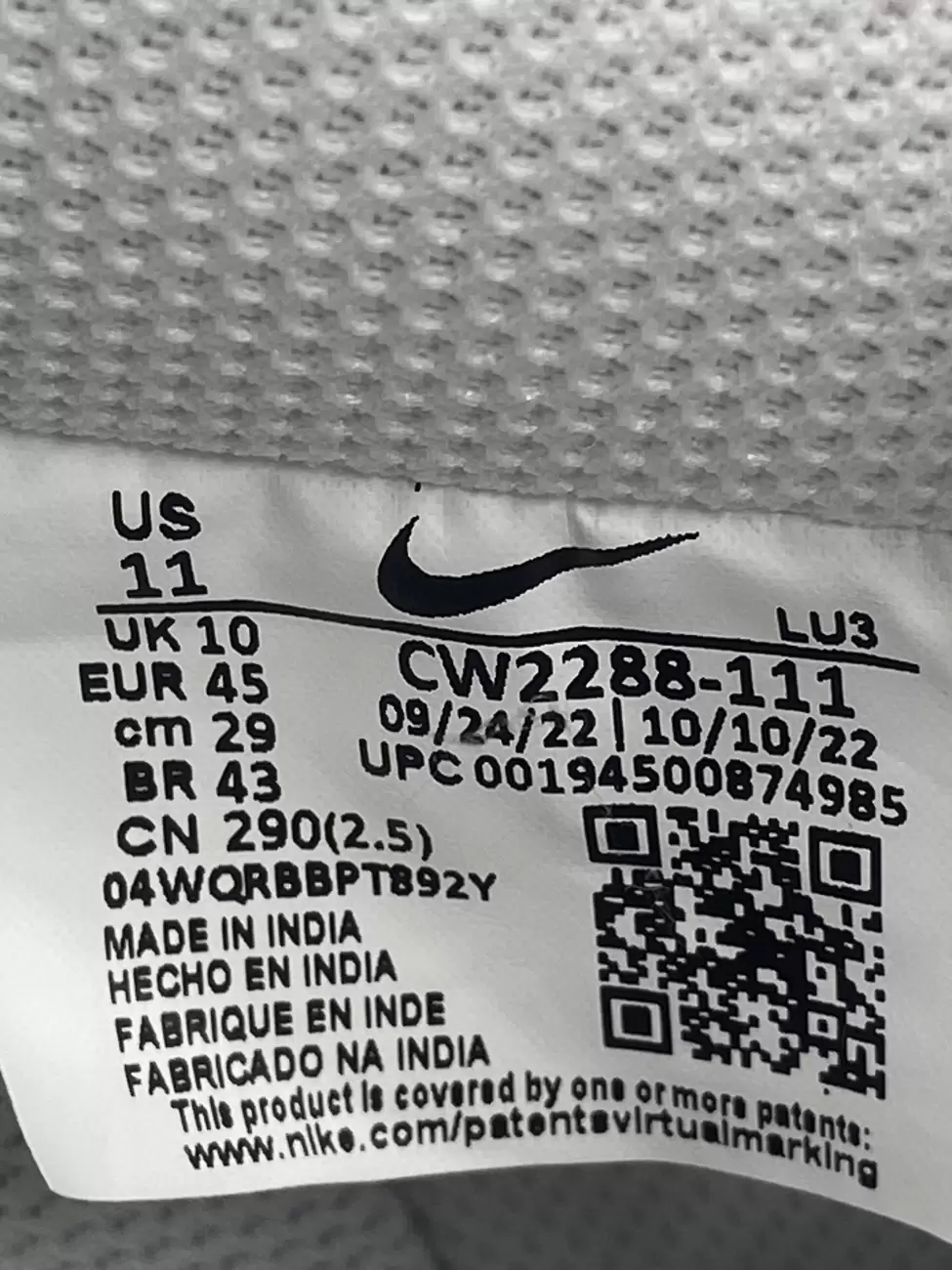 42810 - Nike Air Force 1 Low 07 Triple White (Travis Scott Cactus Jack ...