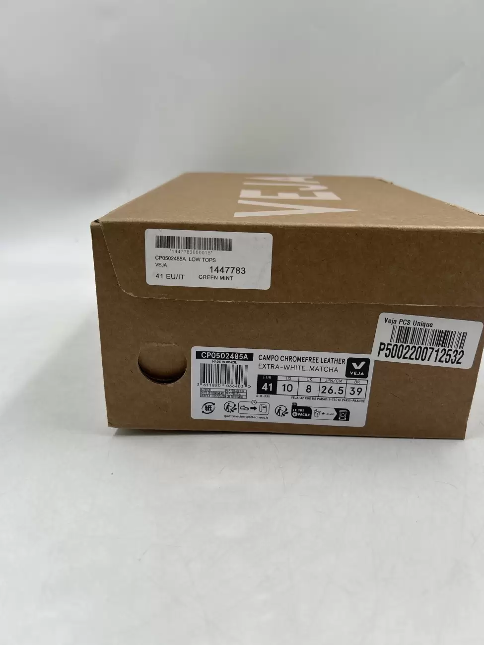 42903 - Veja Campo Low Chromefree Leather White Matcha (Womens) | Item ...