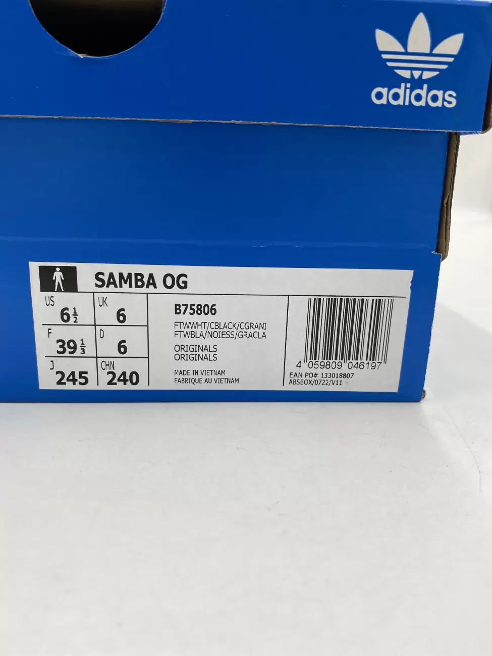 45235 - Adidas Samba OG Cloud White Core Black | Item Details - AfterMarket