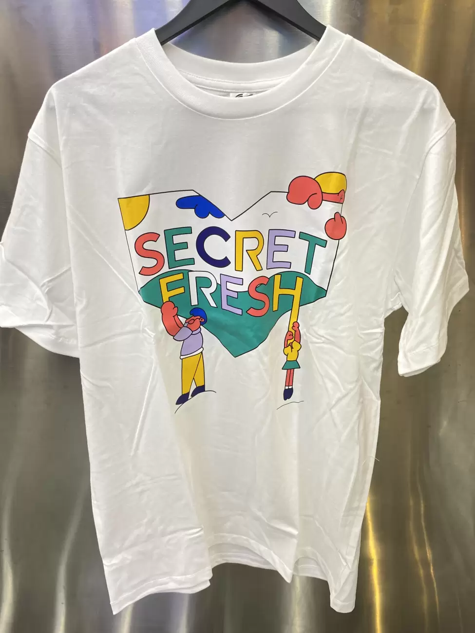 48899 - Secret Fresh Colorful Logo White Tshirt | Item Details ...