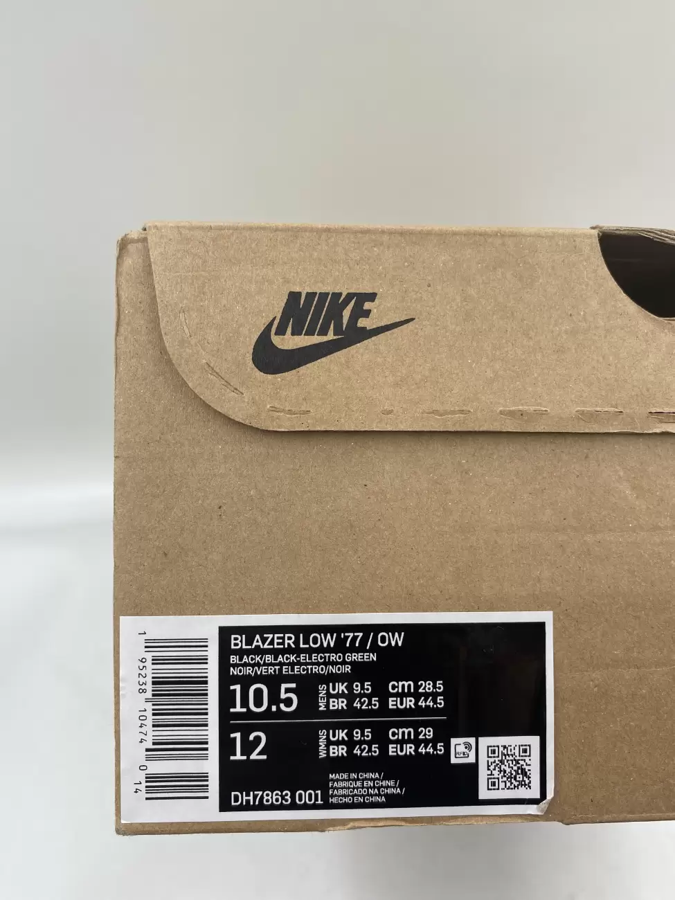 52527 - Nike Blazer Low Off-white Black Electro Green | Item Details ...