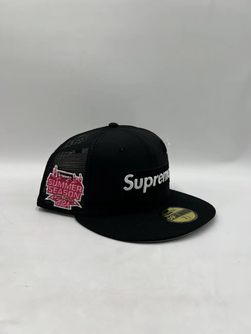 55245 - Supreme X New Era 59fifty Ss24 Black Mesh Fitted Cap | Item ...