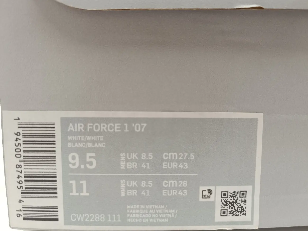 55774 - Nike Air Force 1 Low 07 Triple White | Item Details - AfterMarket