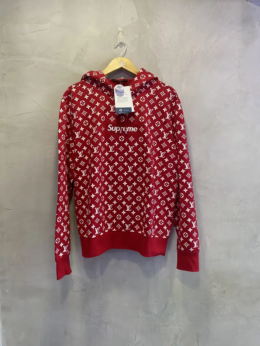 58756 - Supreme X Louis Vuitton Box Logo All Over Monogram Hoodie ...