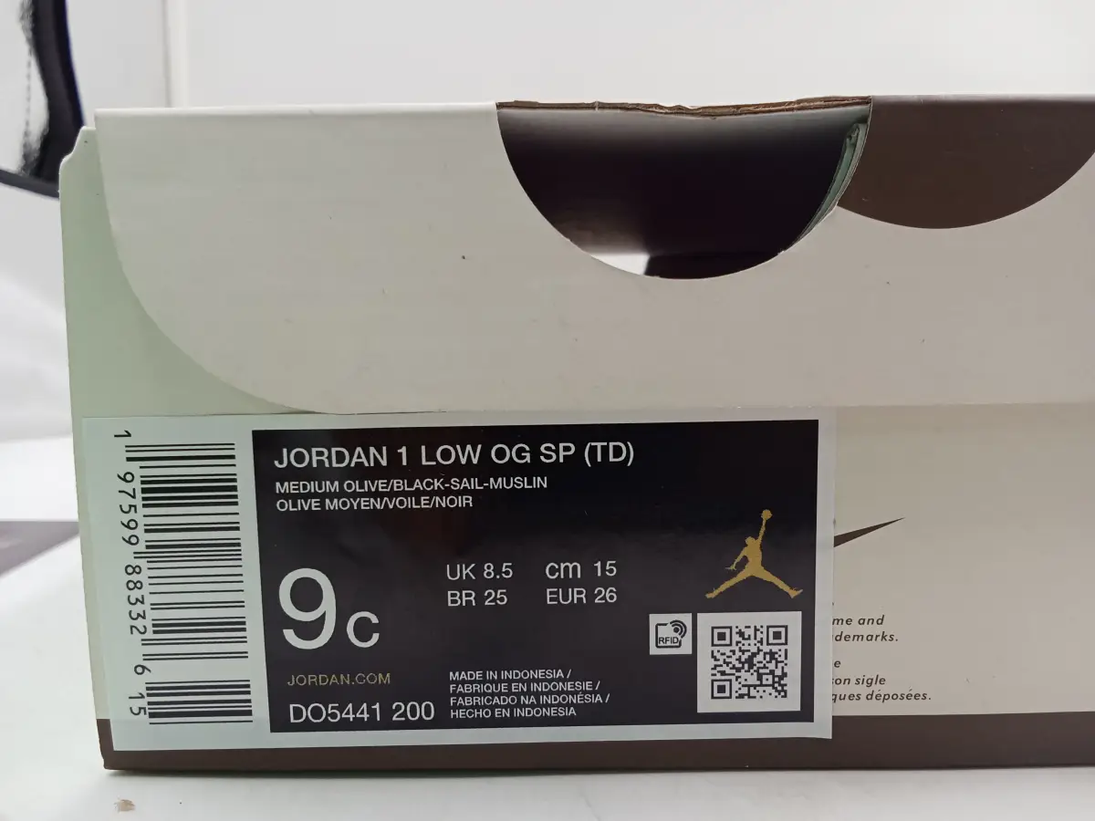 66414 - Jordan 1 Retro Low OG SP Travis Scott Medium Olive (TD) | Item ...
