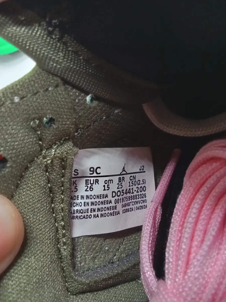 66414 - Jordan 1 Retro Low OG SP Travis Scott Medium Olive (TD) | Item ...