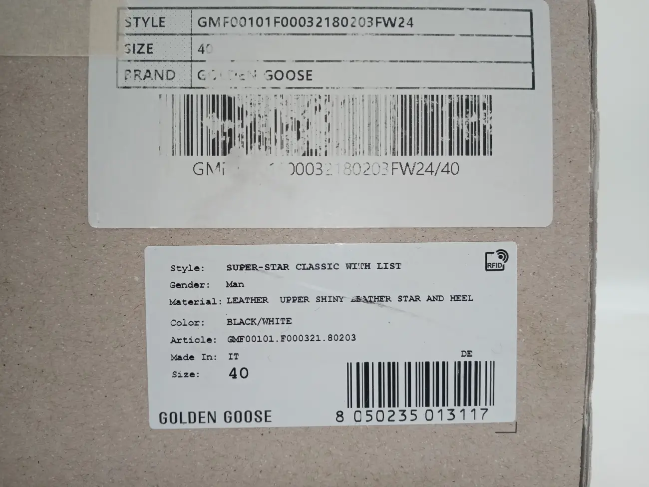 67888 - Golden Goose Super-Star Black White Leather | Item Details ...